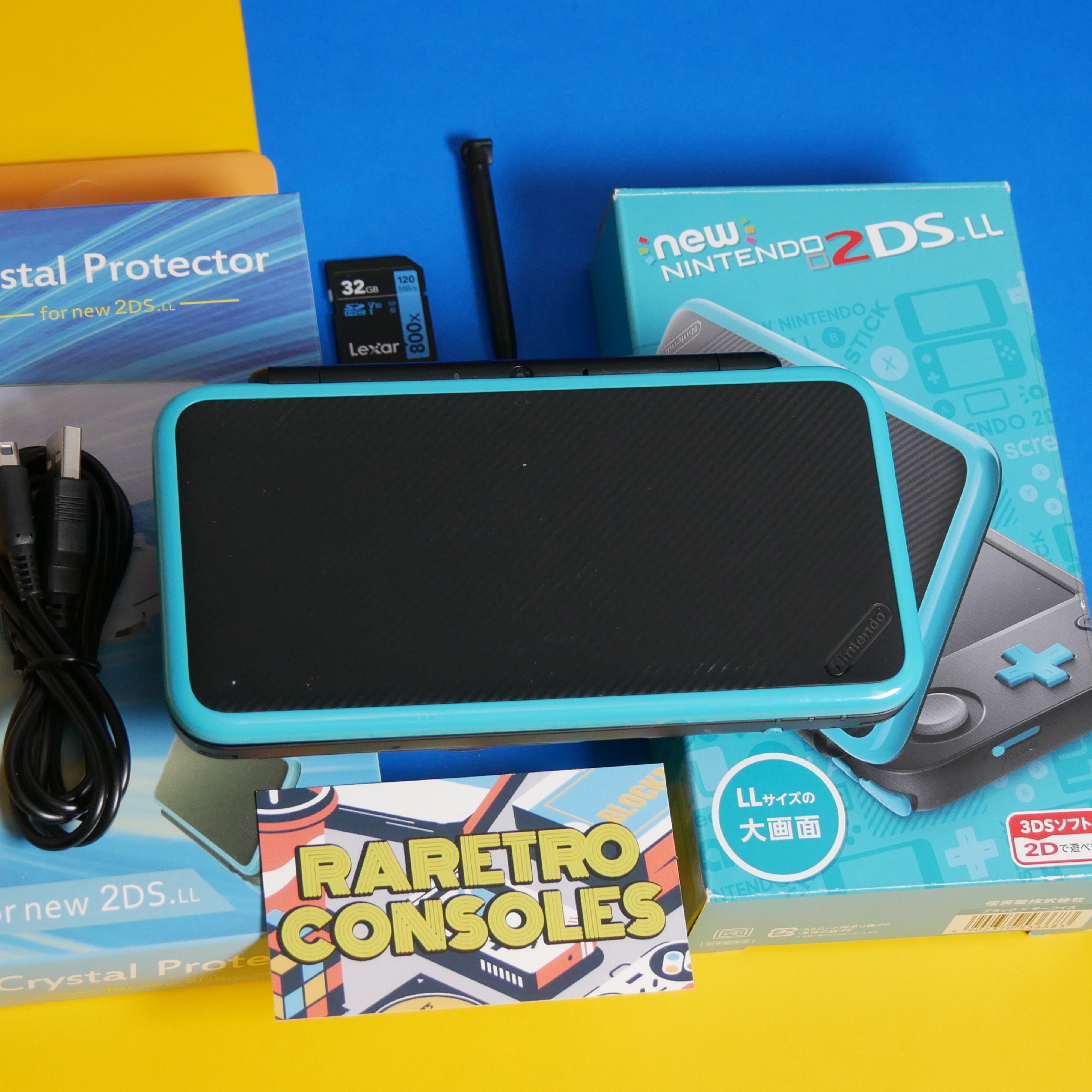 Nintendo New 2DS XL in Turquoise x Black | Raretro Consoles